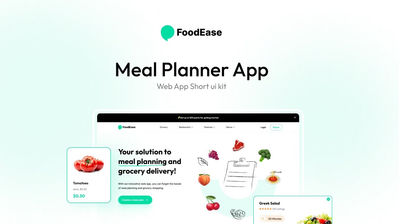 Creating a Meal Planner App? Get the Ultimate UI Kit for Your App - YouTube