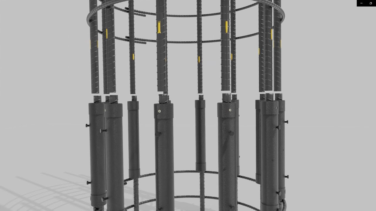 Slim-Sleeve Rebar Cage without Stopper - YouTube