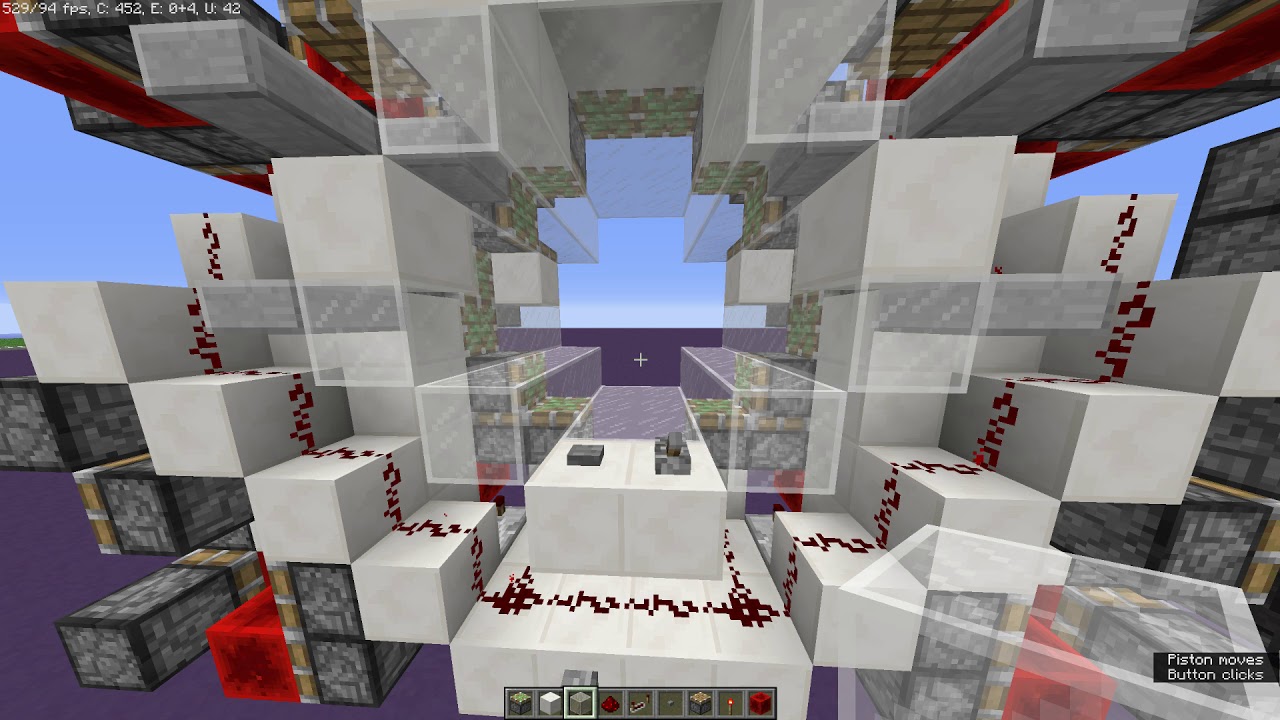 Minecraft Fastest 4x4 Circular Piston Door - YouTube