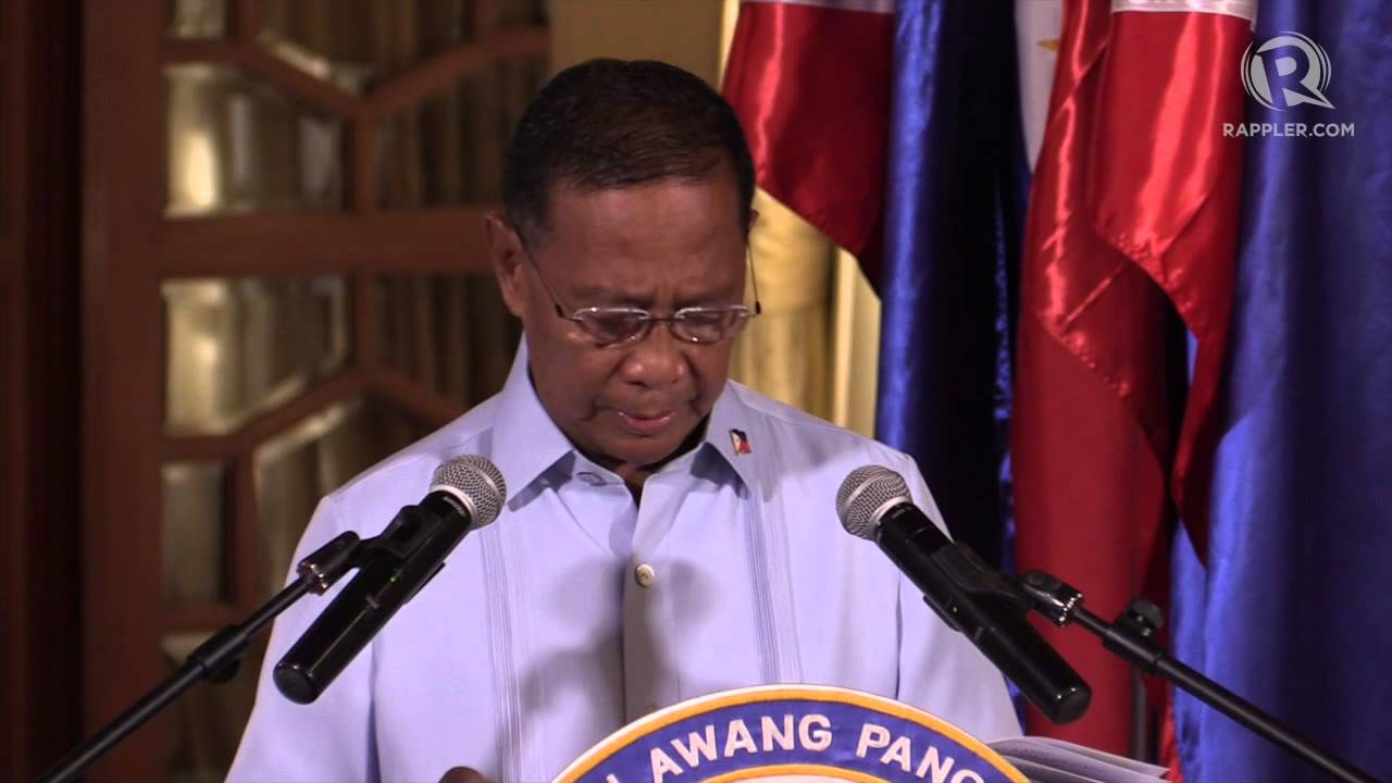 FULL SPEECH: Vice President Jejomar Binay's statement on his ...