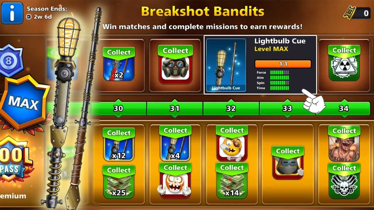 Breakshot Bandits 😍 8 ball pool New Pool Pass Level Max And Collect ...