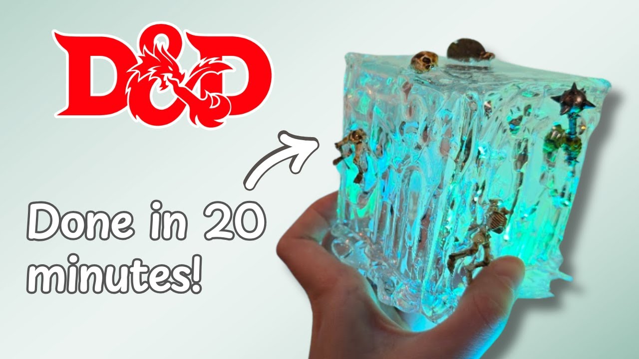 DIY Realistic Gelatinous Cube for D&D & Tabletop Games! - YouTube