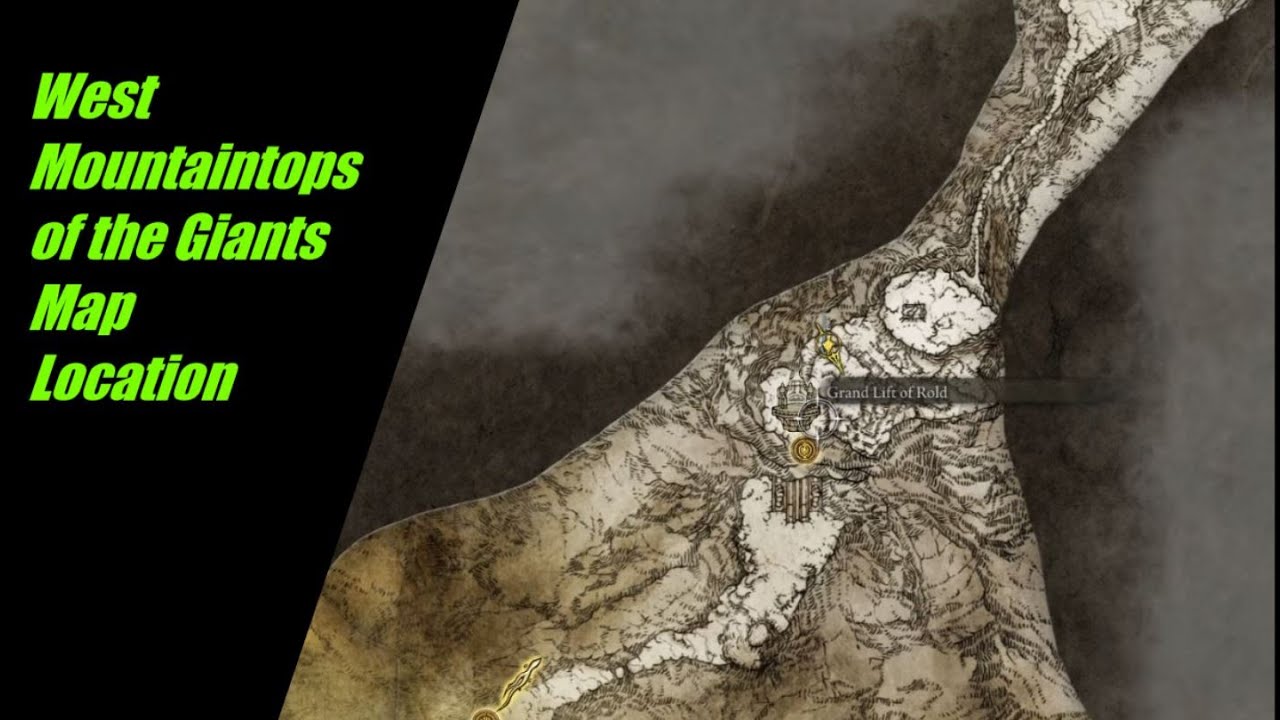 How to find West Mountaintops of the Giants Map location, Elden Ring ...