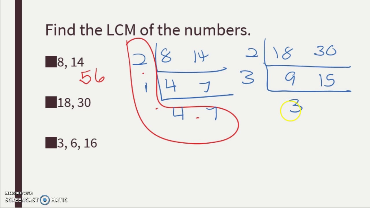 GCF/LCM Test - YouTube
