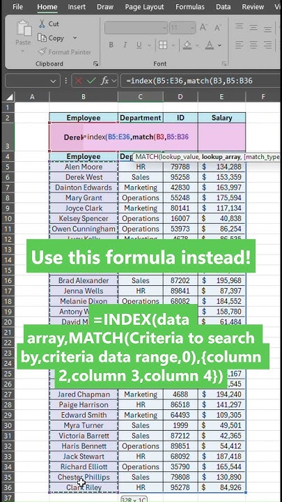 Excel Index Match - YouTube