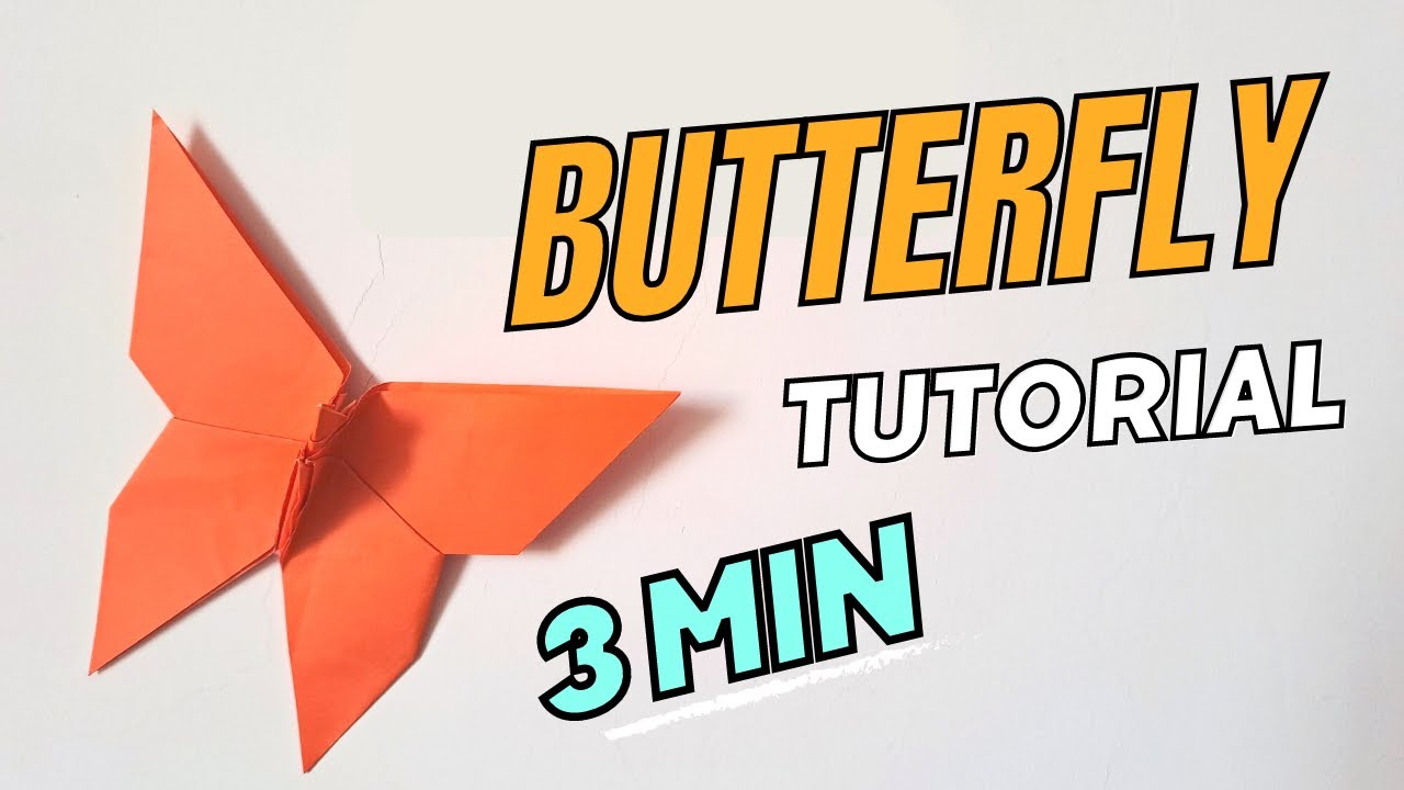 Simple Paper Butterfly Tutorial (3 MIN) - YouTube