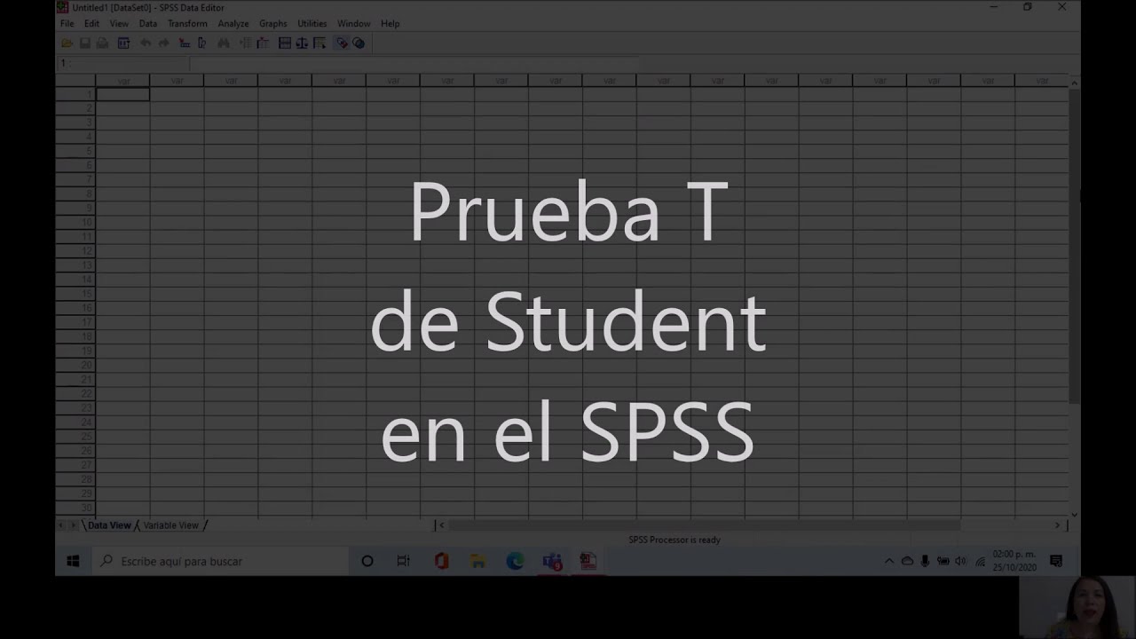 Prueba T de student en el SPSS - YouTube