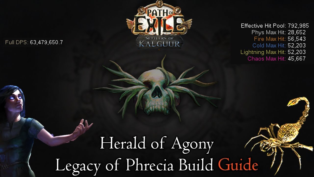 60Mill+ DPS Herald of Agony In-Depth Build Guide | Path of Exile Legacy ...