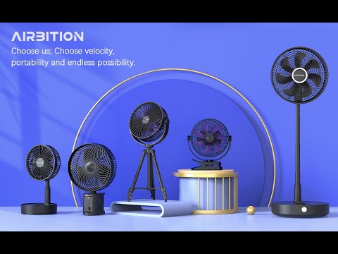 Airbition 10000mAh 8-Inch Clip on Fan Rechargeable, Battery Operated ...