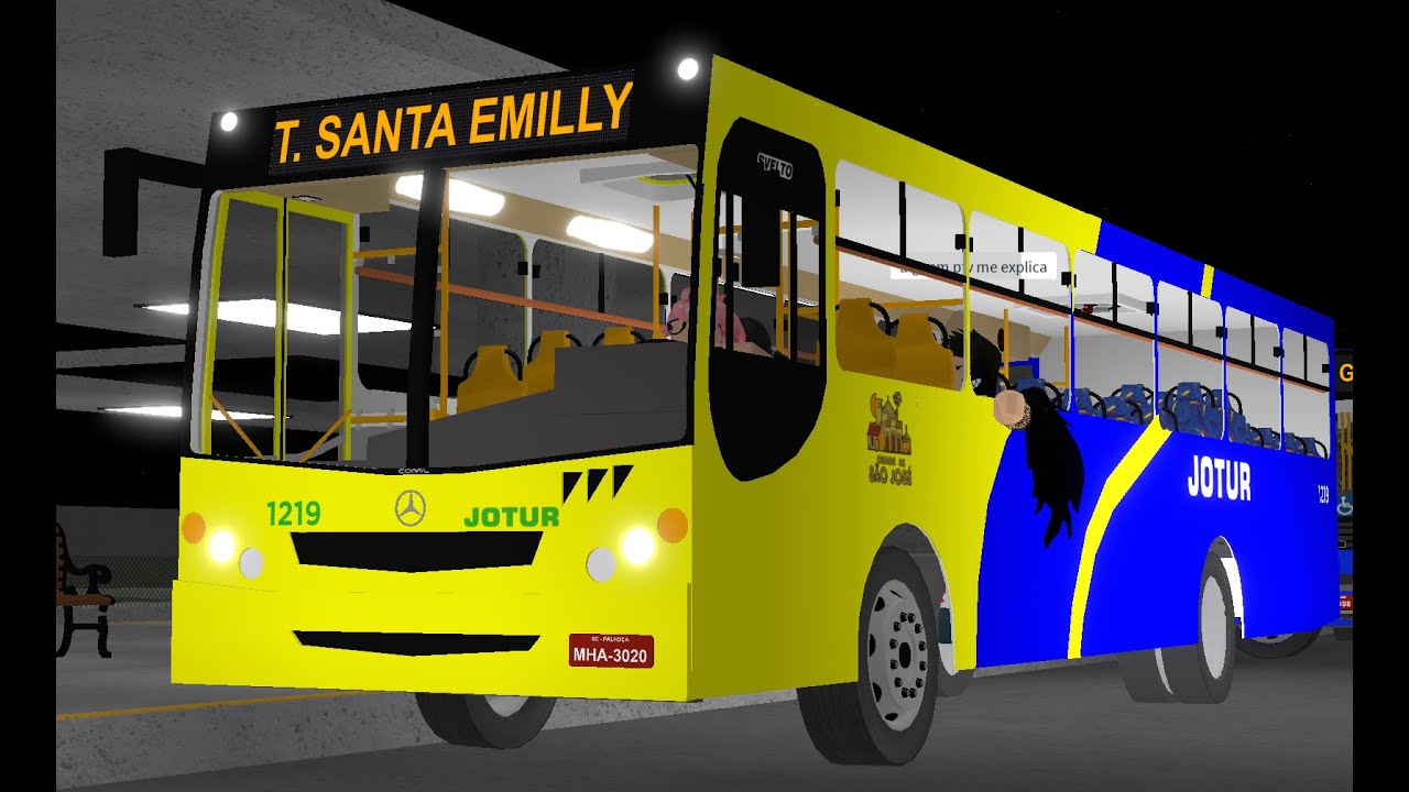 ROBLOX Buses: Riding Jotur 1219 @ Night Route (Admin Bus) - YouTube