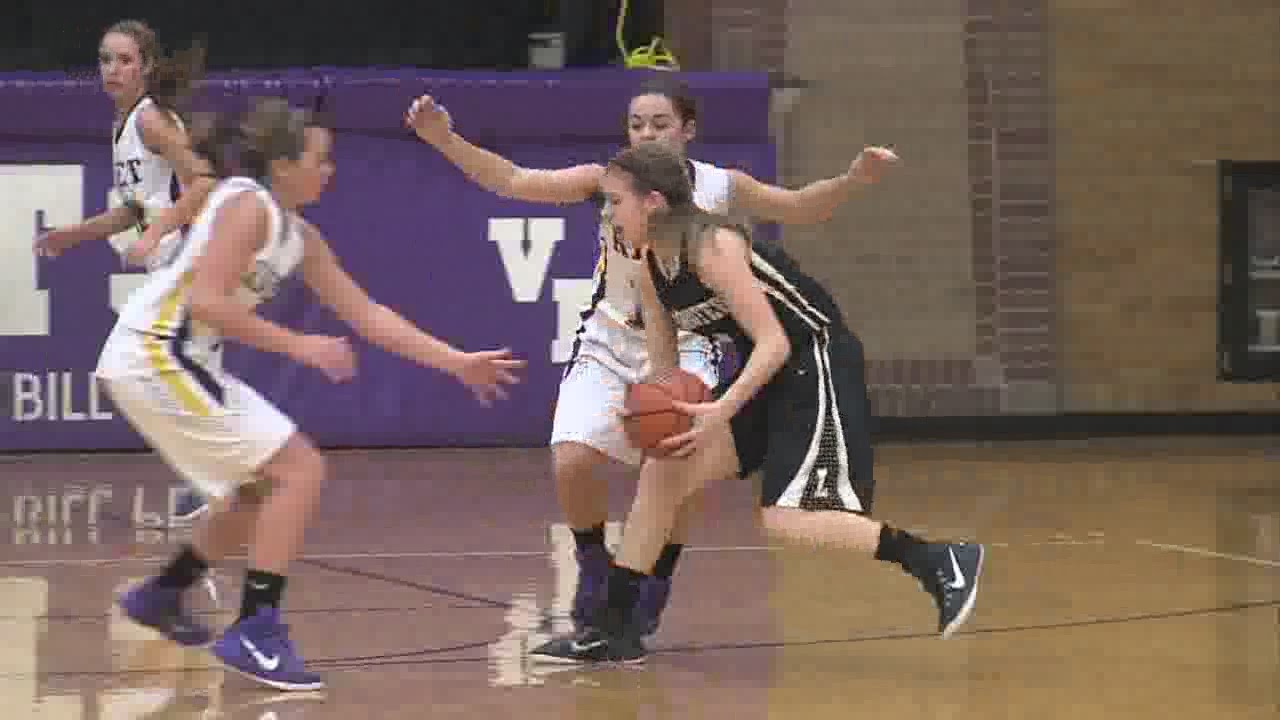 Vincennes Rivet girls pound Loogootee - YouTube