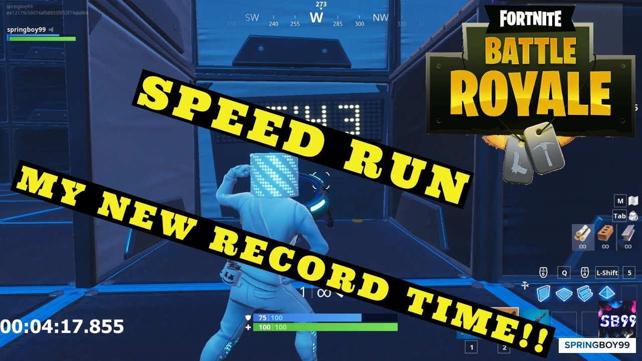 MY NEW RECORD SPEED RUN IN FORTNITE - YouTube