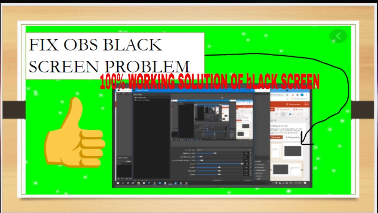 Fix in seconds || Black screen problem OBS studio - YouTube