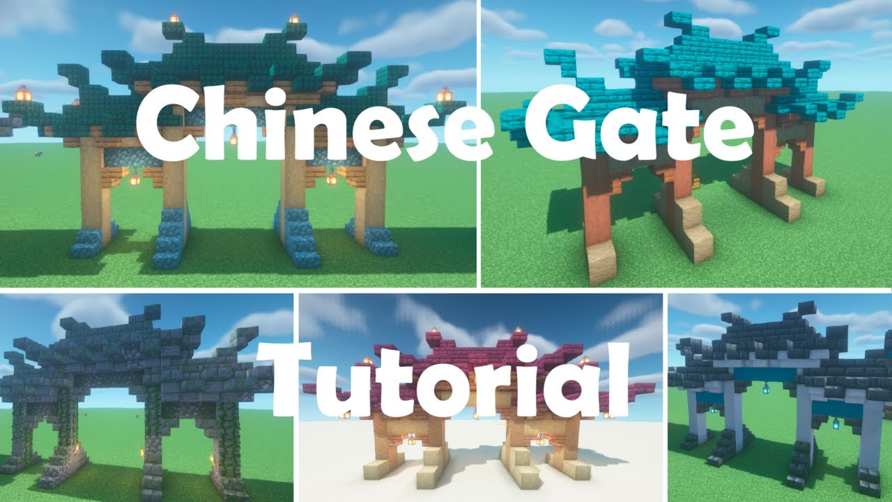 Building a Chinese Style Gate (Pailou) in Minecraft (Tutorial) - YouTube