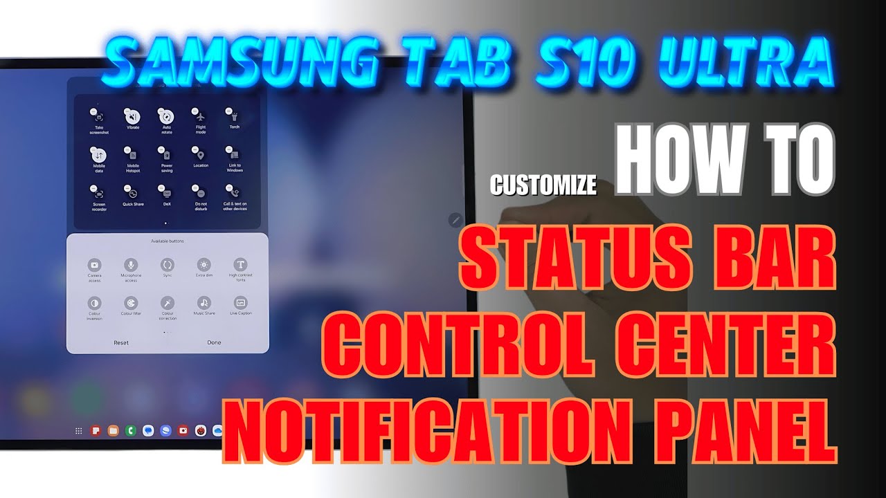 How to Edit Control Center | Status bar Samsung Galaxy Tab S10 Ultra ...