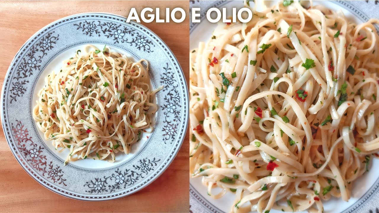 The Easiest Italian Pasta - Linguine Aglio e Olio - YouTube