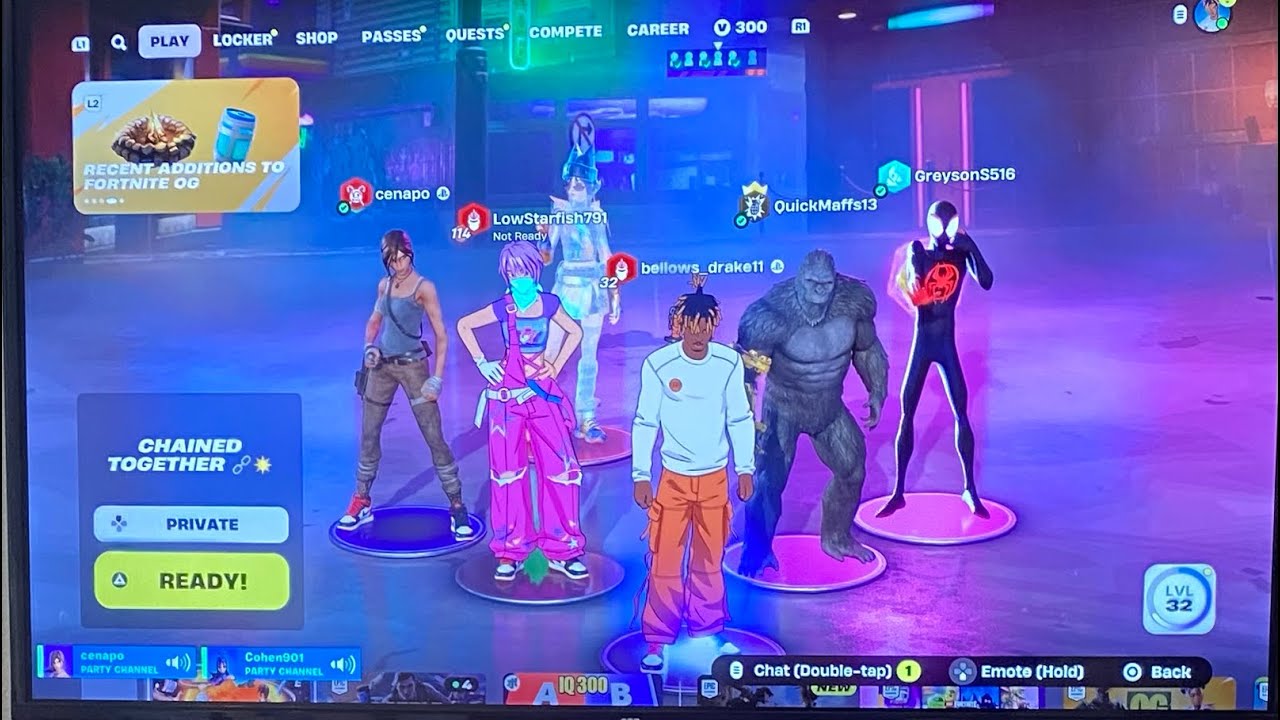 Playing chained together in Fortnite - YouTube