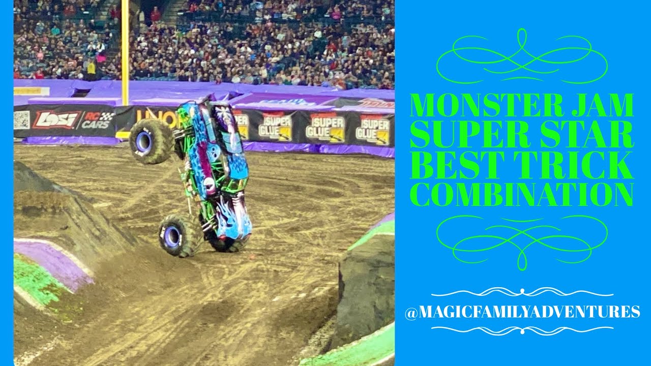 MONSTER JAM SUPERSTAR CHALLENGE Best Trick Combination Competition ...