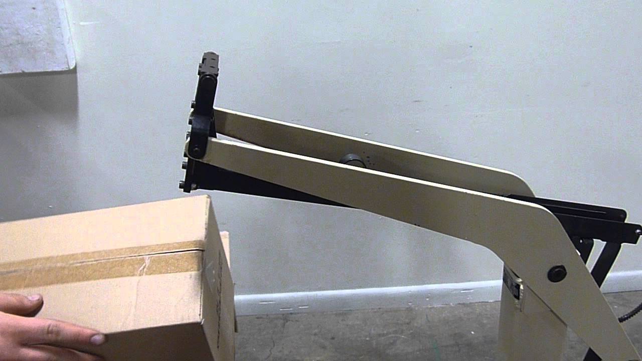 INDUSTRIAL CARTON CLOSING CO FOOT OPERATED CLINCHER STAPLER - YouTube