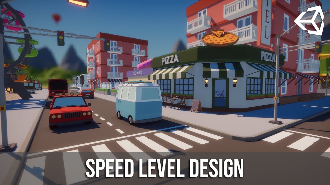 Unity Speed Level Design | Low Poly Tropical City - YouTube
