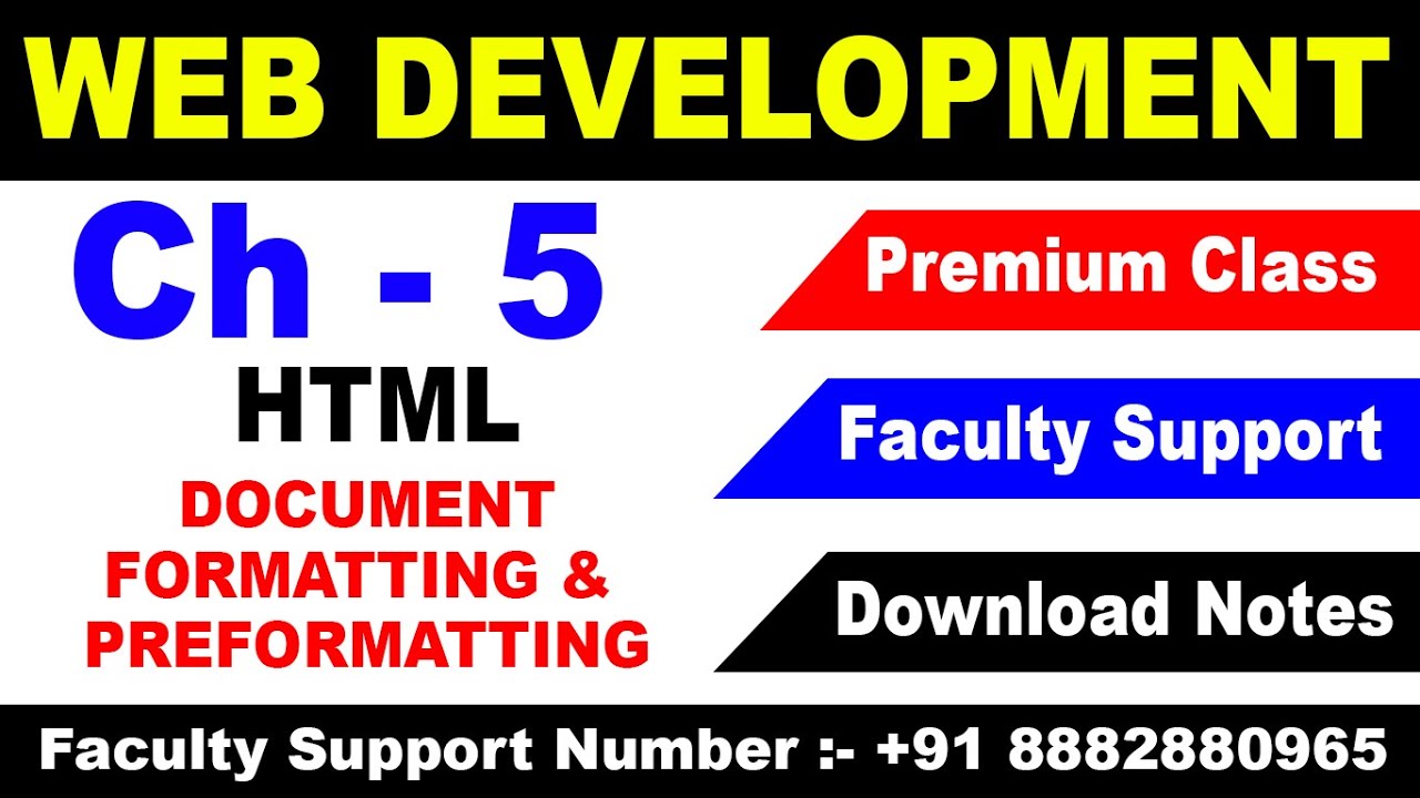 HTML Document Formatting and Preformatting - YouTube