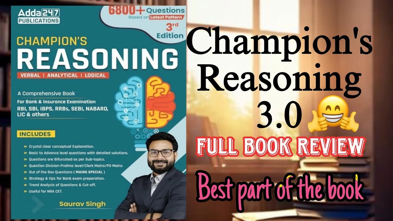 Champion's Reasoning Book Review📚🏆 Best Book for Bank Exam Preparation ...