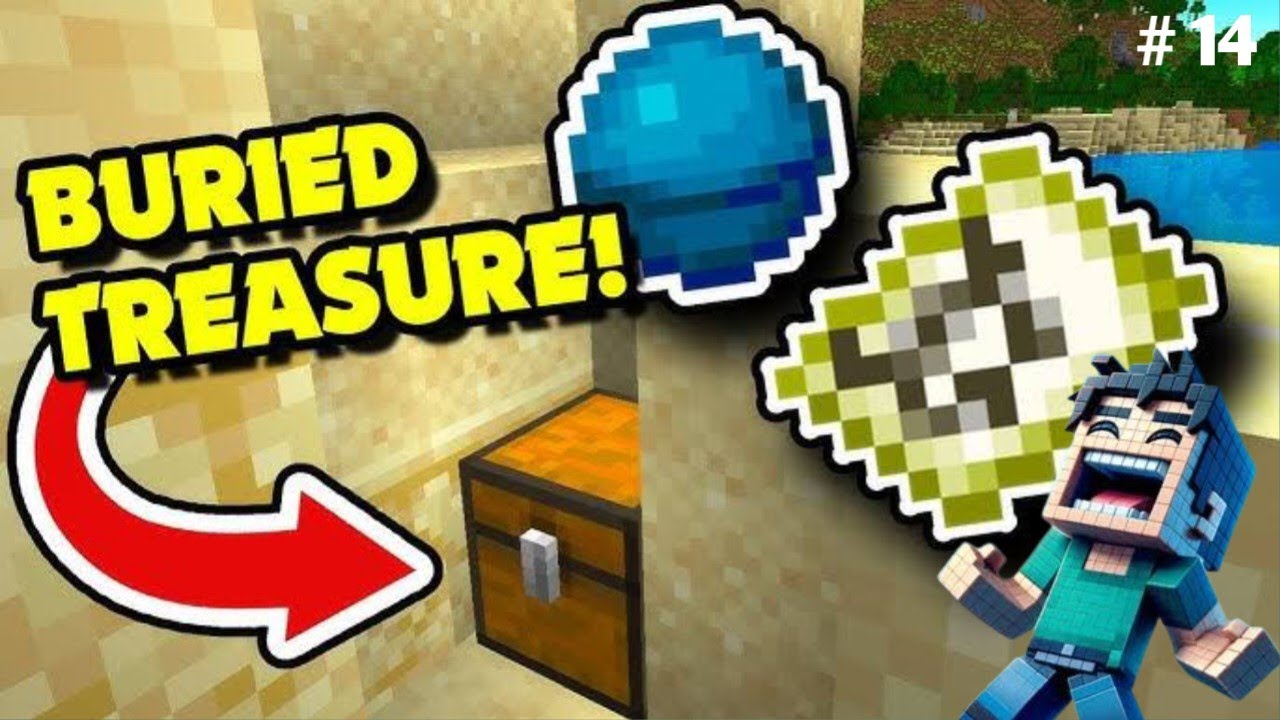 I FOUND BURIED TREASURE CHEST Minecraft Survival Series #14 - YouTube