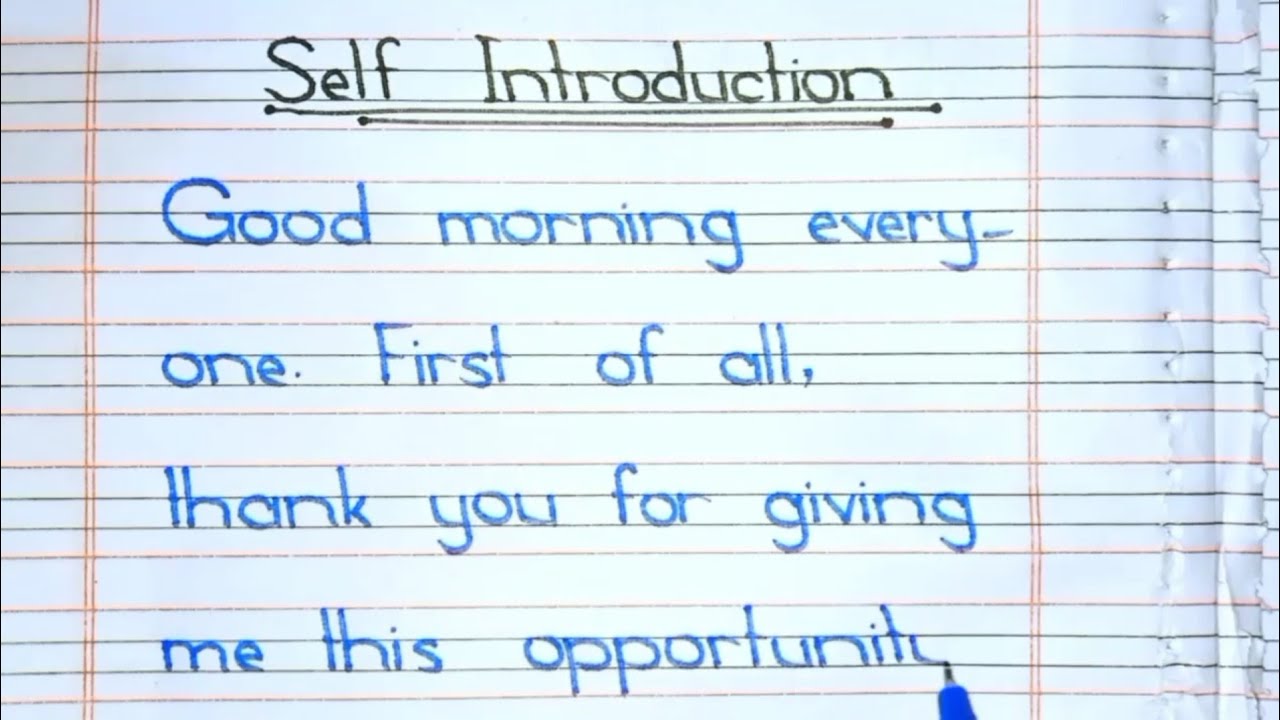 How to Introduce Yourself In College/ School || Self Introduction ...