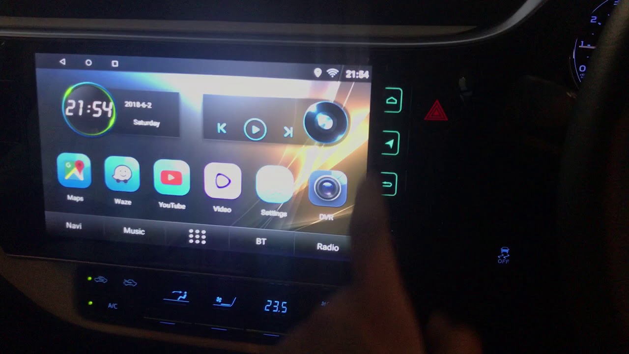 hypersonic Toyota Corolla altis android car stereo 2018 model review by ...