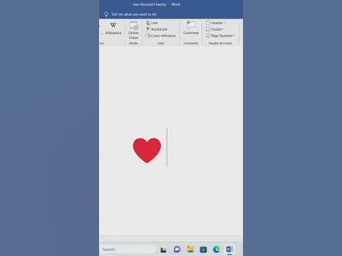 How to create a Heart symbol in Word | Love symbol in Word #words # ...