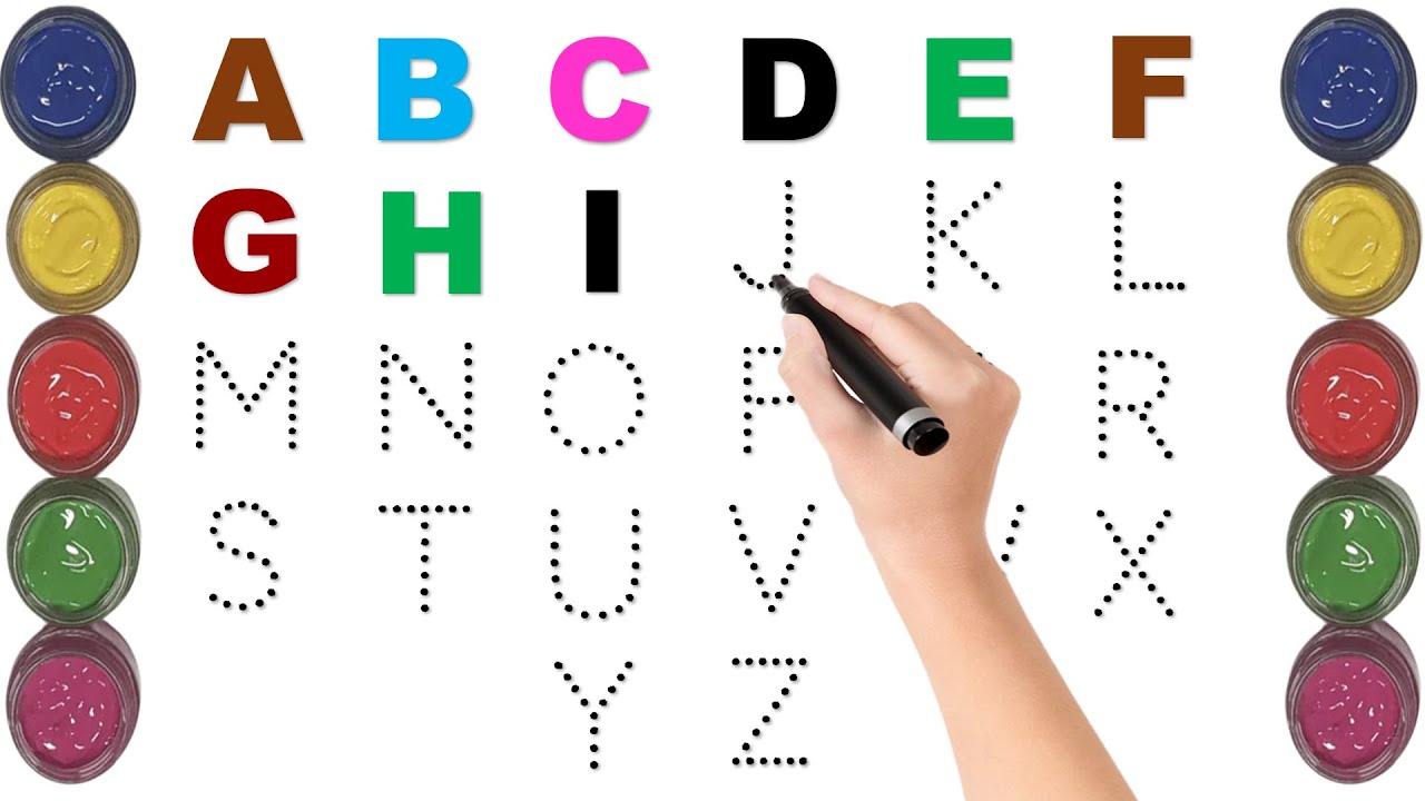 Learn ABCD, Collection for alphabet writing along the dot line for kid ...