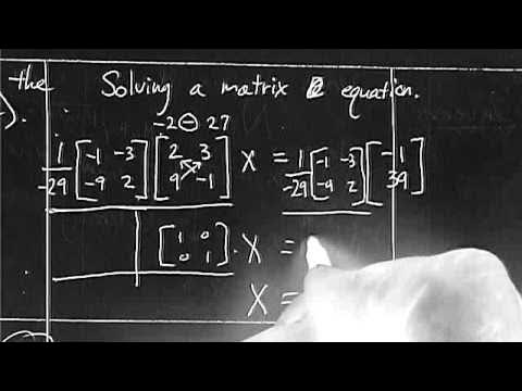 Algebra 2 4-5 2x2 Matrices, Determinants, and Inverses - Part II of II ...