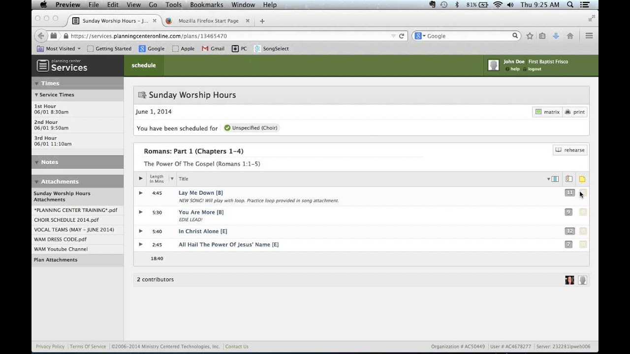 How To Access Audio Files and Sheet Music In Planning Center - YouTube