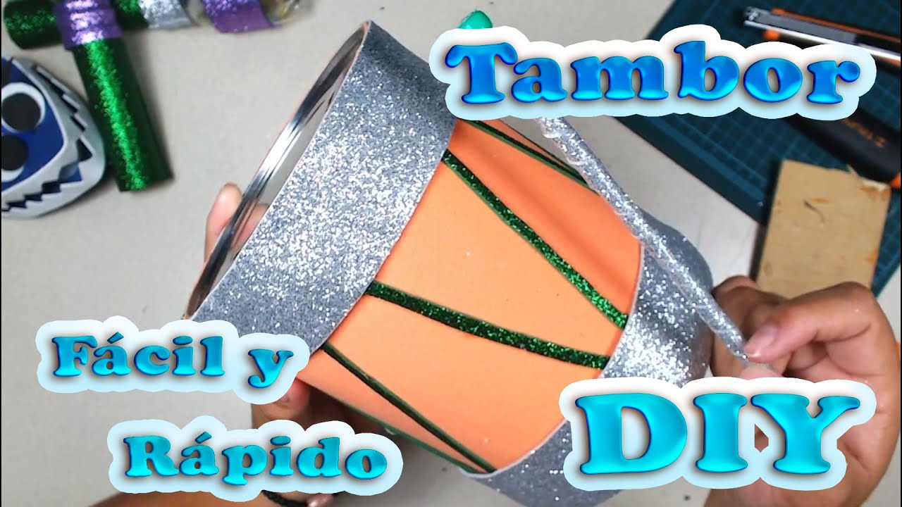 DIY Como Hacer un TAMBOR con Botes de LECHE, ETC. INSTRUMENTOS ...