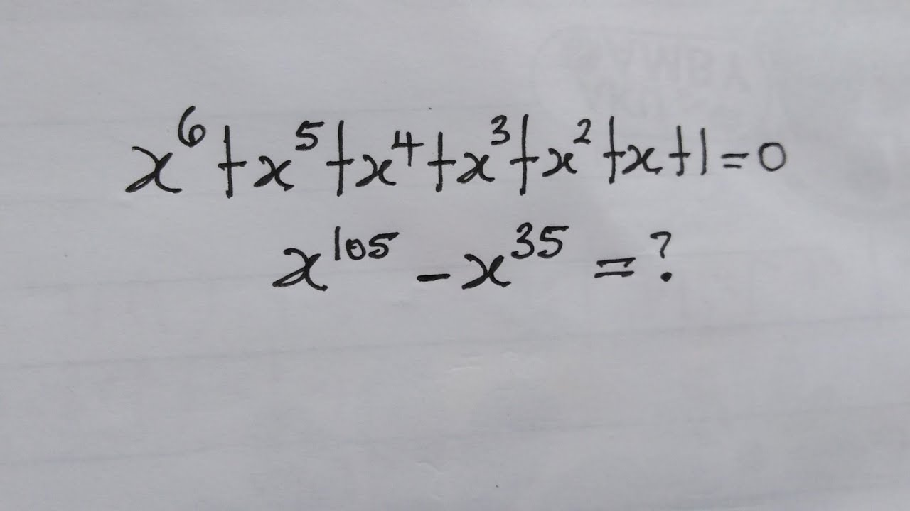 Crazy algebraic problem. - YouTube