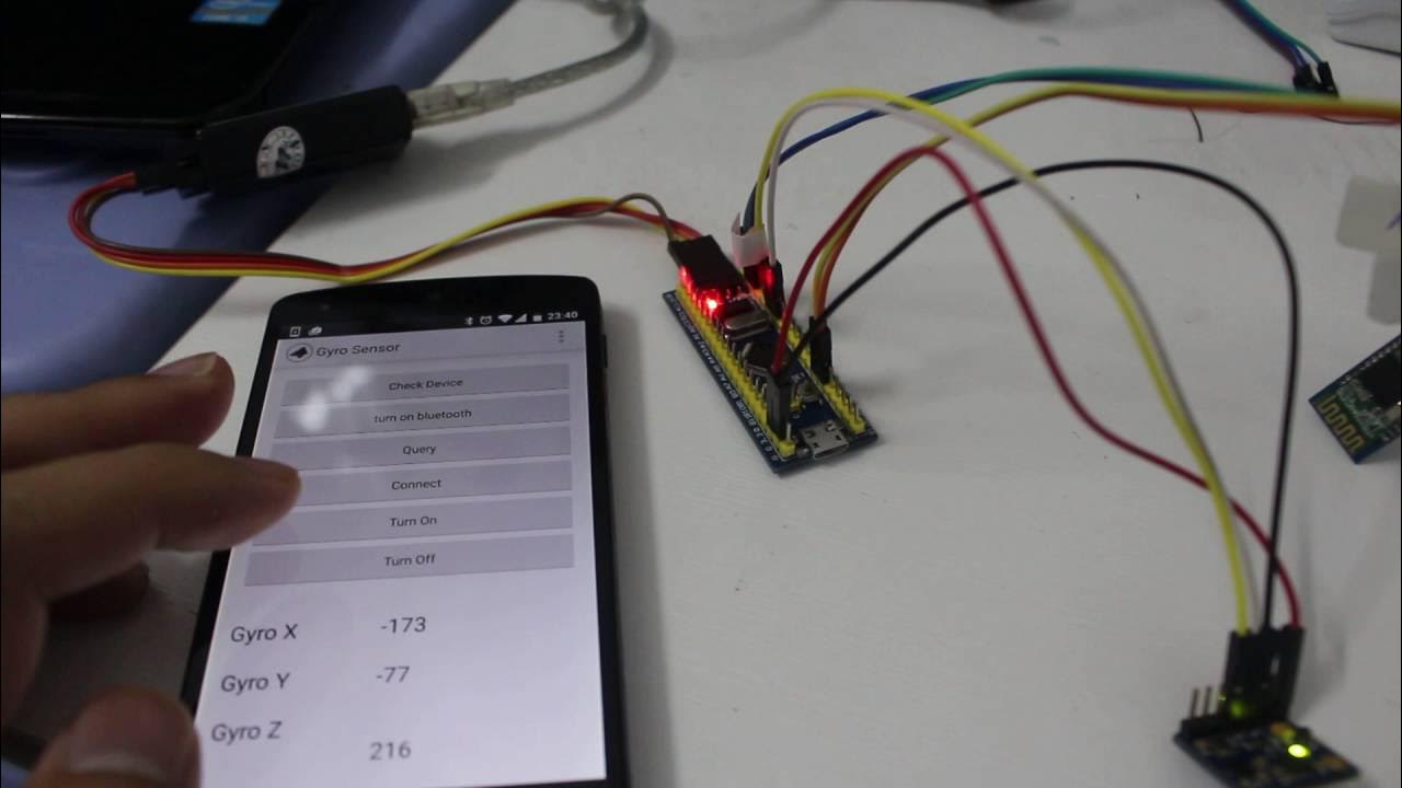 Stm32 + MPU6050 + Bluetooth HC05 + Android App - YouTube