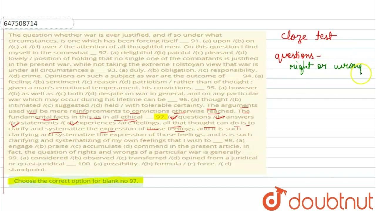 The question whether war is ever justified, and if so under what ...