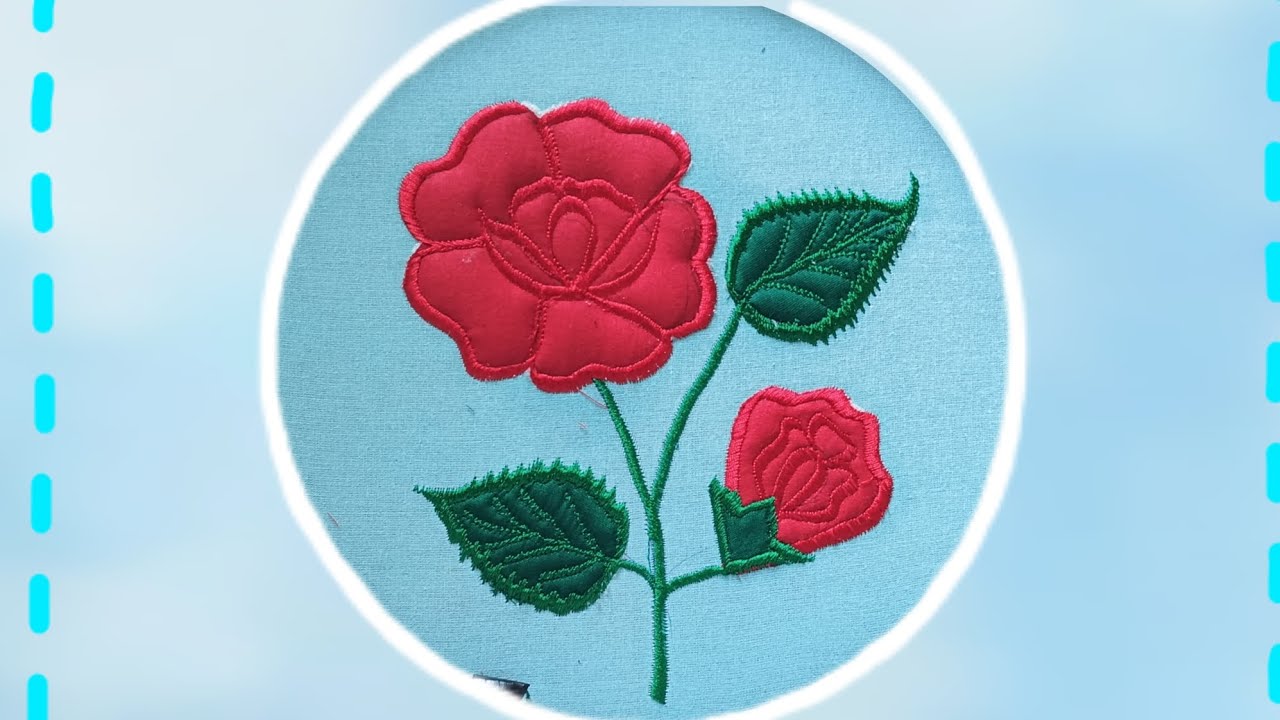 Sponge embroidery rose🌹 design | Embroidery Palette - YouTube
