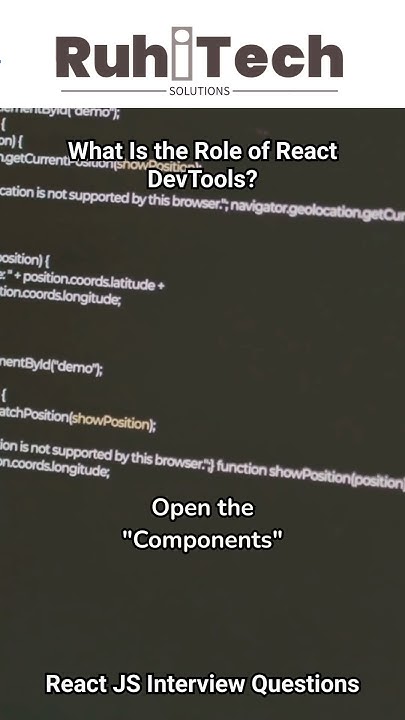 React Js Role Of React Devtools Reactjsinterviewquestions Reactjstutorial Reactjs Job
