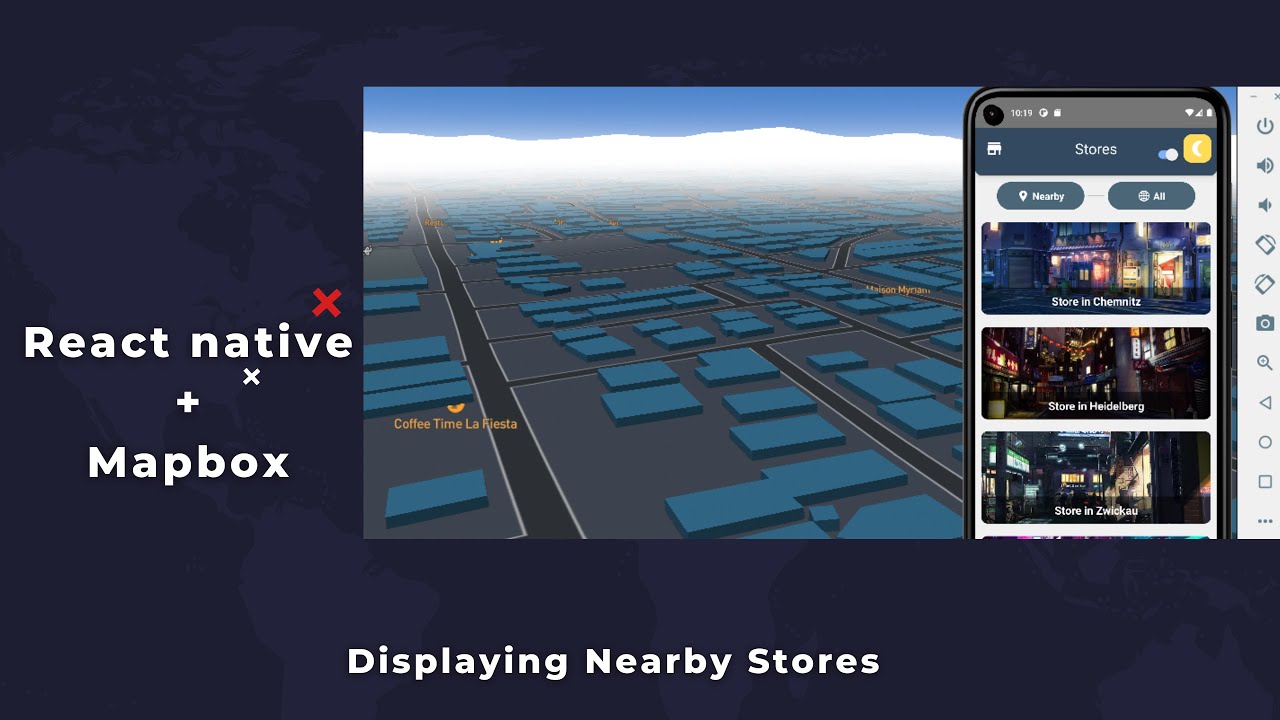 React Native And Mapbox Display Nearby Stores Youtube