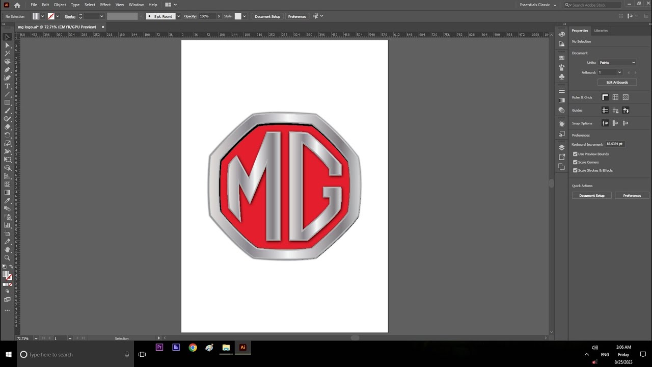 how to make MG logo #i #illustrator #tutorial - YouTube