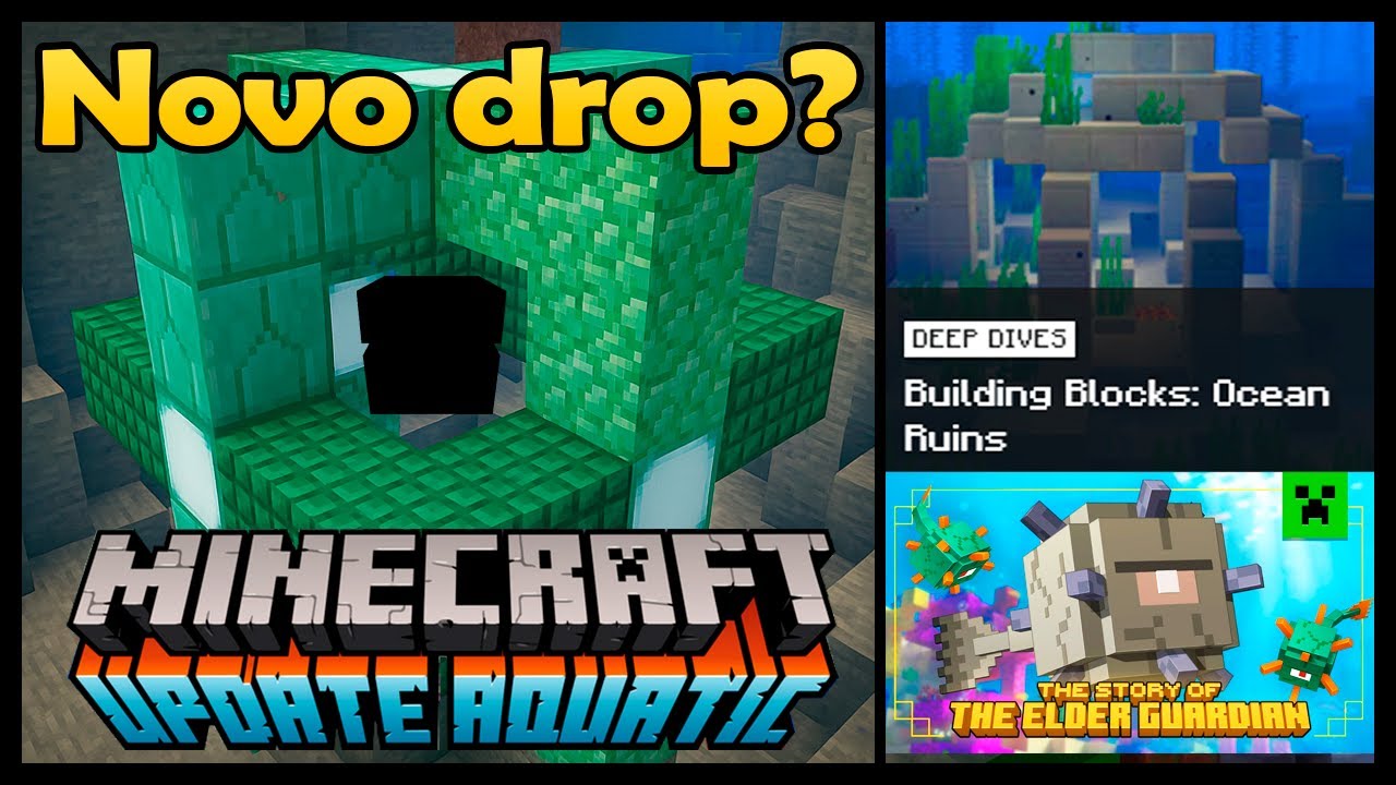 AQUATIC UPDATE 2? O MINECRAFT POSTOU ALGUMAS REFERÊNCIAS INCRÍVEIS ...