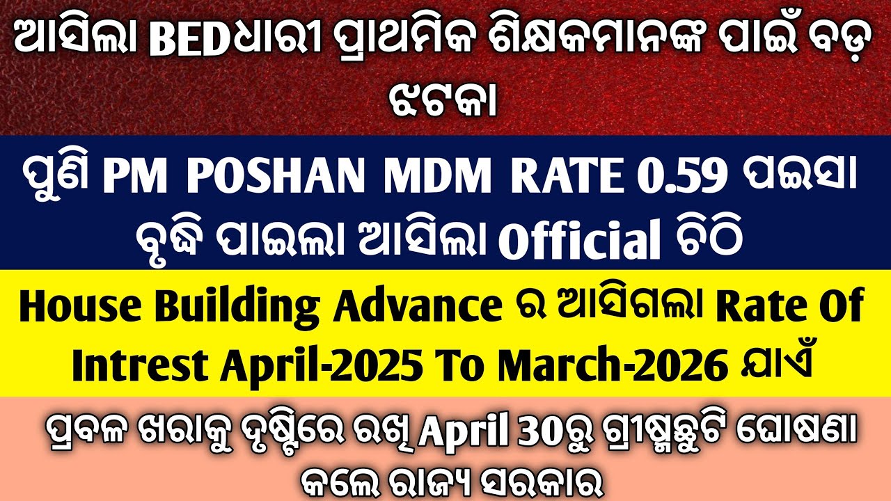 BEDଧାରୀ ପ୍ରାଥମିକ ଶିକ୍ଷକଙ୍କୁ ସୁପ୍ରିମକୋର୍ଟ ଝଟକା/ପୁଣି ବୃଦ୍ଧି ପାଇଲା MDM ...
