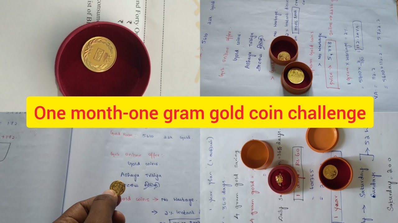 one month-one gram gold coin saving challenge|மாதம் ஒரு கிராம் தங்கம் ...