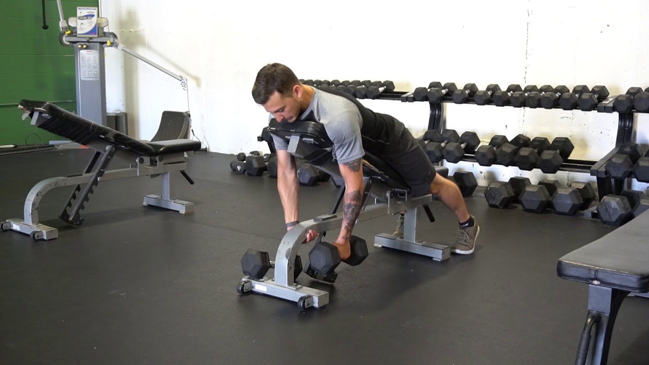 1 Arm Chest Supported Rows - YouTube