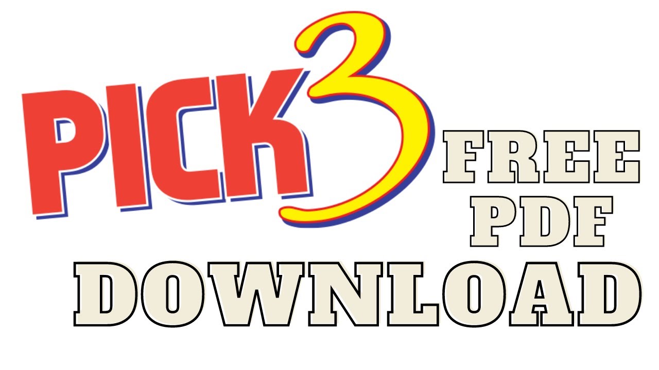 Pick 3 Lottery Free pdf Download - YouTube