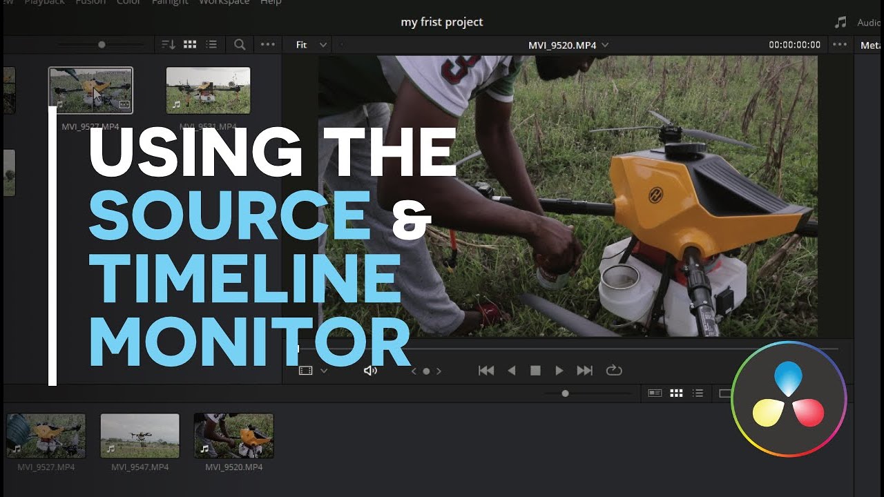 06 - Using the source and timeline monitor in Davinci Resolve - YouTube