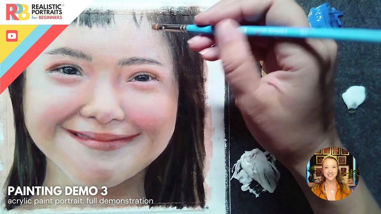 Full Acrylic Portrait Painting 3 Demo — Realistic Portraits for ...