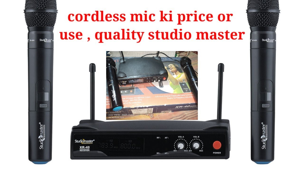 Cordless mic ki price or quality best wireless mic studio master xr_40 ...