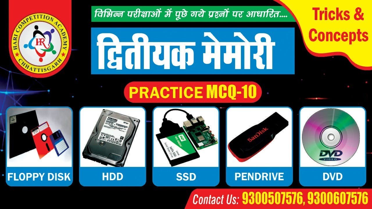 Lecture -10 : Secondary Memory | द्वितीयक मेमोरी |फ्लॉपी डिस्क, HDD,SSD ...
